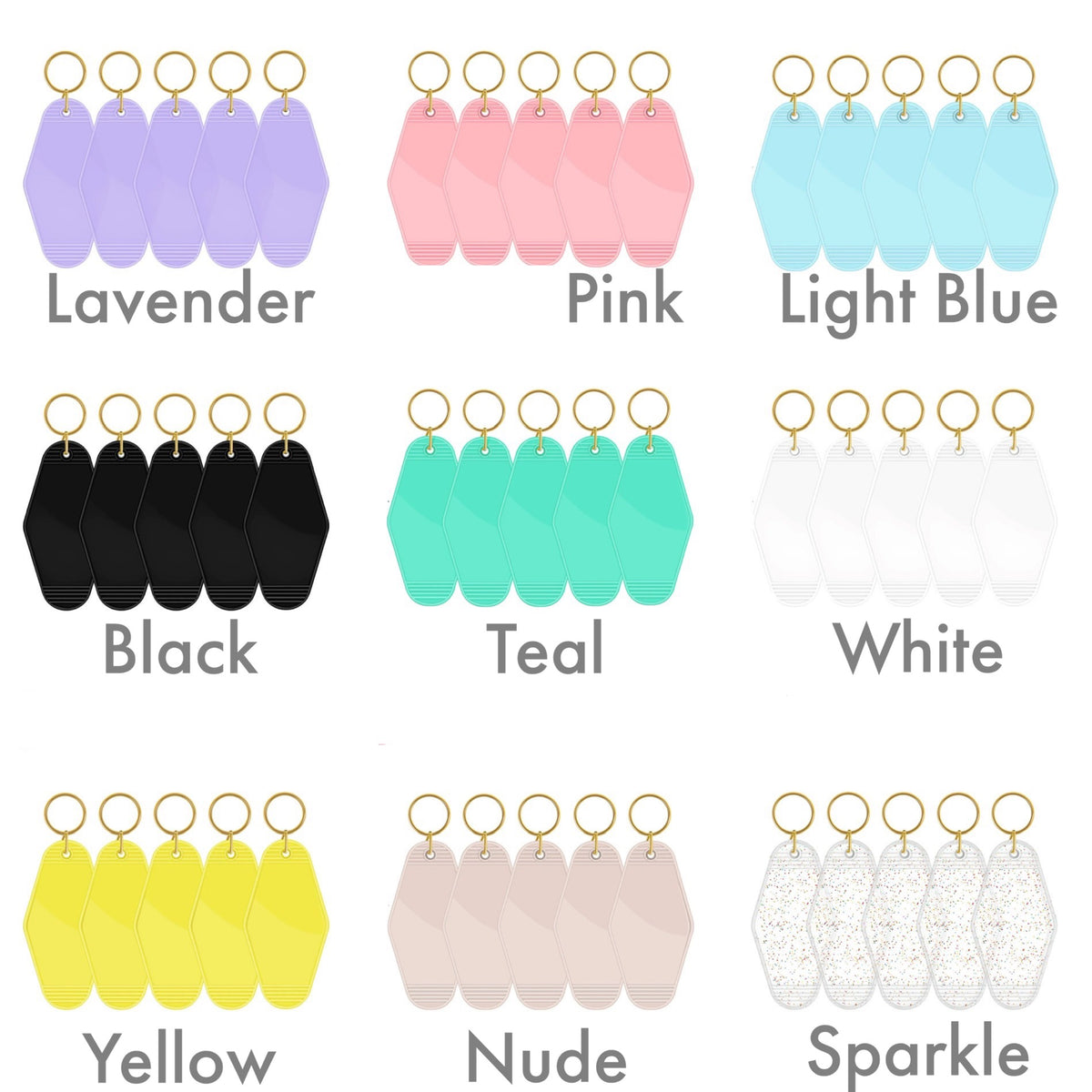 Teckwrap Acrylic Hotel Keychains - 5 Pack – CraftingBlanks.ca