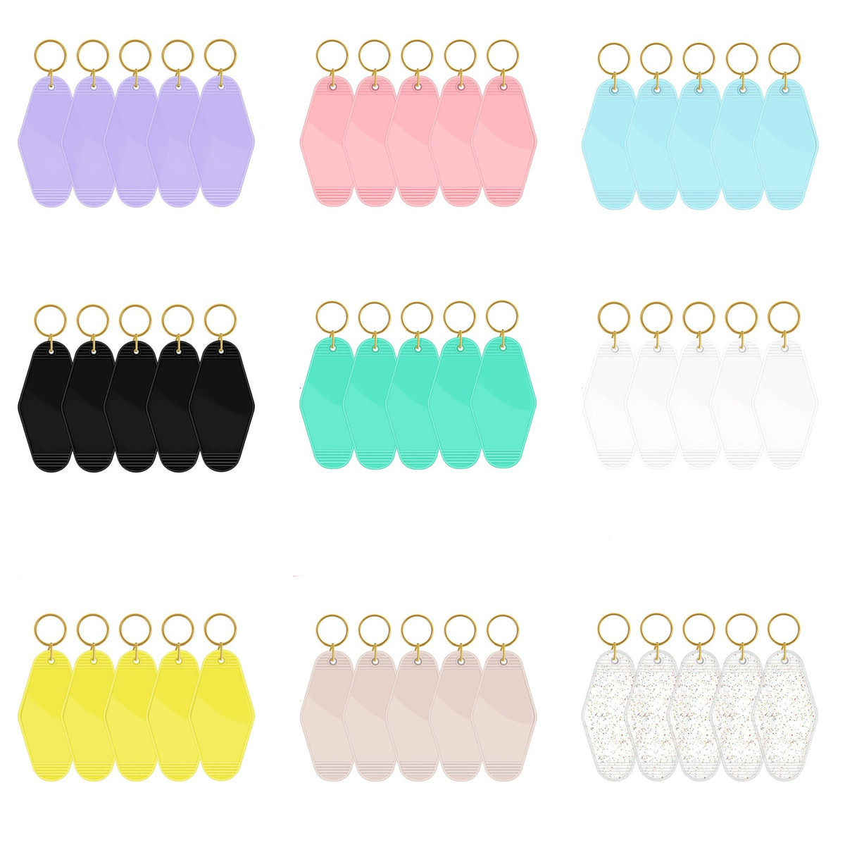 Teckwrap Acrylic Hotel Keychains - 5 Pack – CraftingBlanks.ca