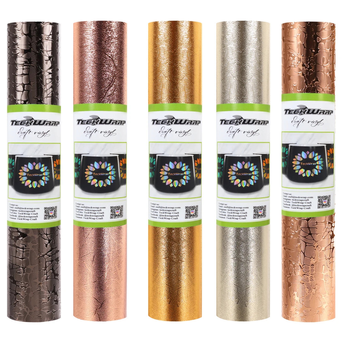 Teckwrap Textured Metallic Adhesive Vinyl - 5 ft Roll – CraftingBlanks.ca